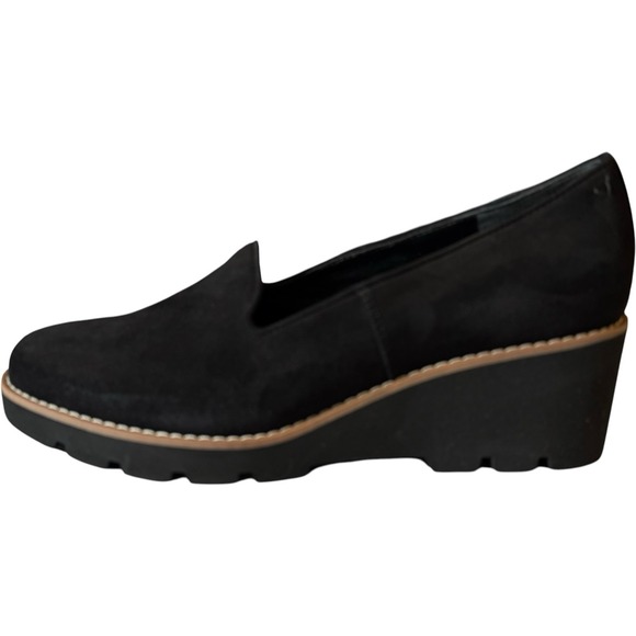 Vionic | Shoes | Vionic Willa Womens Loafer Comfort Wedge Heel Black ...
